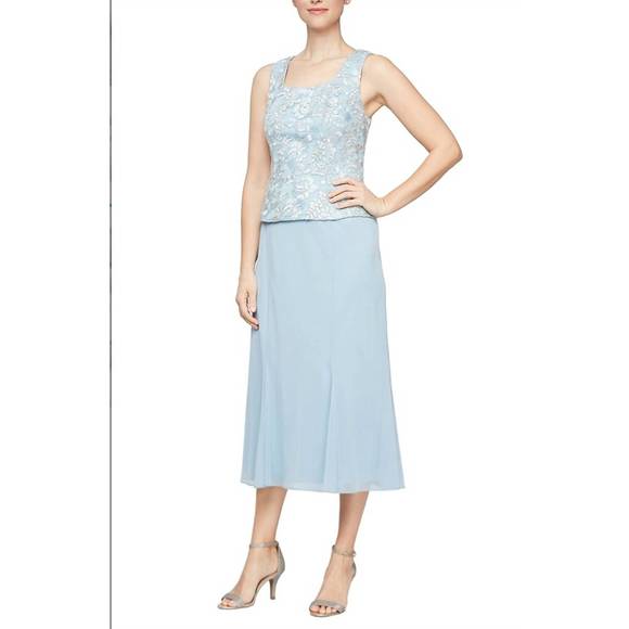 Alex Evenings | Other | New Alex Evenings Mock Jacket Dress With Corded ...